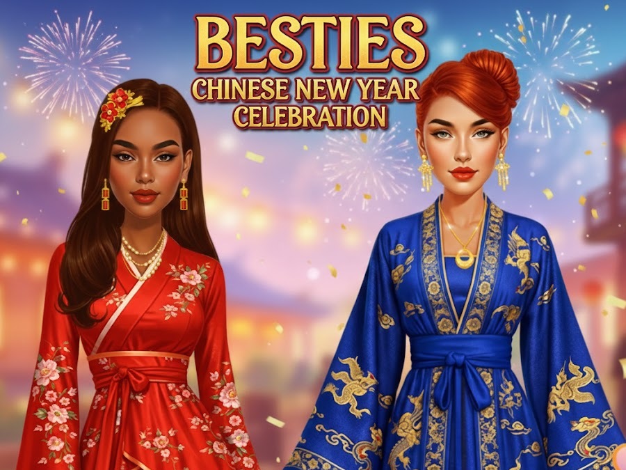 Besties Chinese New Year Celebration 🕹️ Грати в онлайн ігри на SGameS.