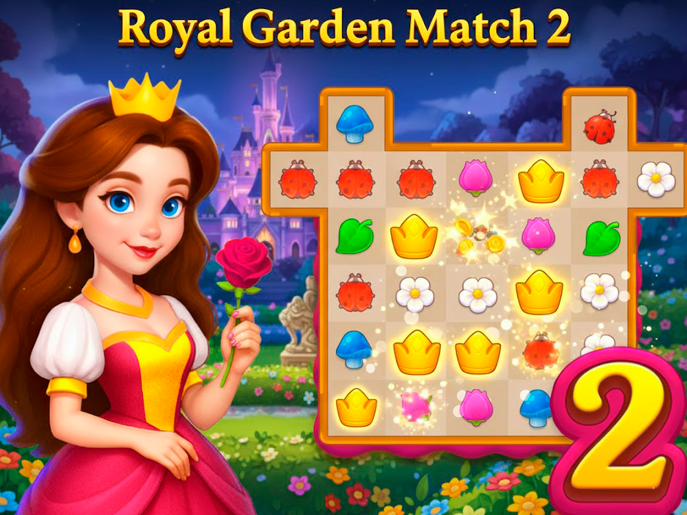 Royal Garden Match 2 🕹️ Грати в онлайн ігри на SGameS.