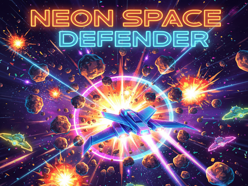 Neon Space Defender 🕹️ Грати в онлайн ігри на SGameS.