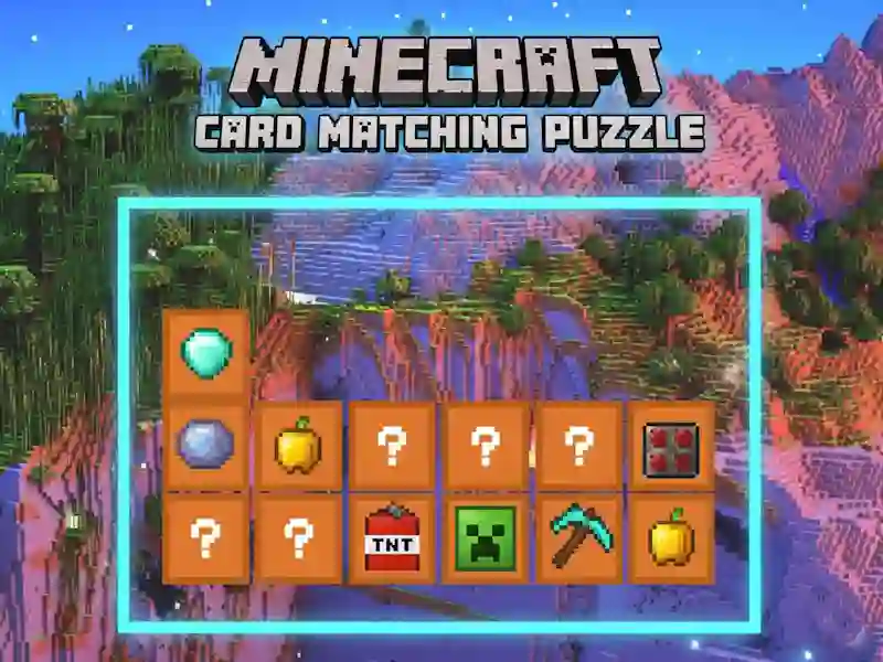 Minecraft Card Matching Puzzle 🕹️ Грати в онлайн ігри на SGameS.